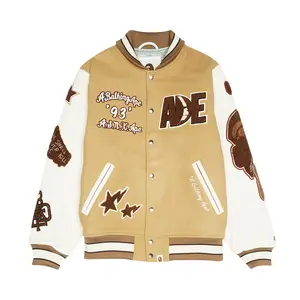 A BATHING APE Multi Motif Varsity Jacket