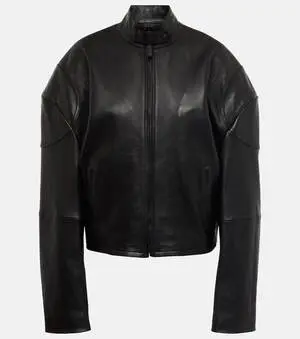 Acne Studios Logo Leather Jacket