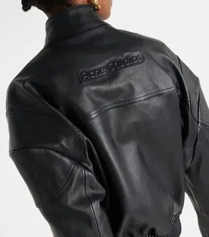 Acne Studios Logo Leather Jacket