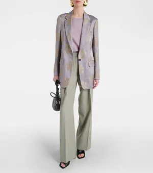 Dries Van Noten Printed Jacquard Blazer