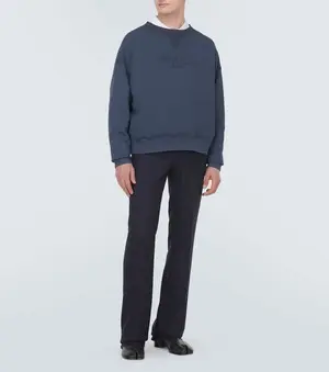 MAISON MARGIELA Logo Cotton Sweatshirt - Blue