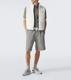 Brunello Cucinelli Leather-trimmed Knitted Sneakers
