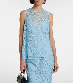 Dolce & Gabbana Lace Top - Blue