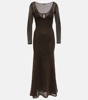 TOM FORD Lurex® Maxi Dress - Brown