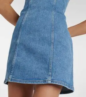 Magda Butrym Denim Corset Mini Dress - Blue