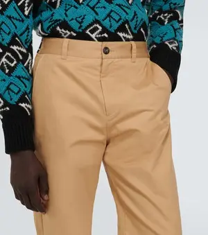 Marni Cotton Gabardine Straight Pants