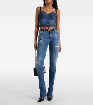 Dolce & Gabbana Denim Bustier - Blue