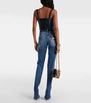 Dolce & Gabbana Denim Bustier - Blue