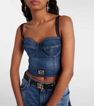 Dolce & Gabbana Denim Bustier - Blue
