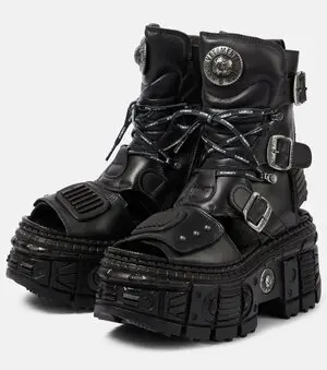 Vetements Leather Platform Boots