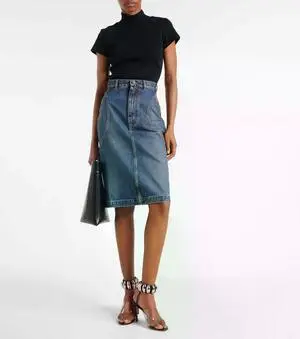 ALAÏA Alaïa Denim Pencil Skirt