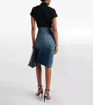 Alaïa Denim Pencil Skirt