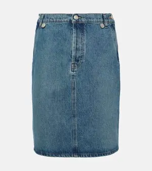 Coperni Denim Pencil Skirt - Blue