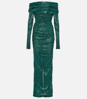 Green Metallic Dresses
