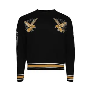 Rhude Eagle Souvenir Knit Crewneck - Black