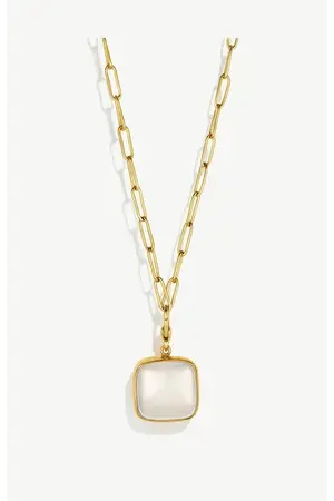 SOKO Umbo Square Charm & Mini Ellipse Necklace Set - Gold