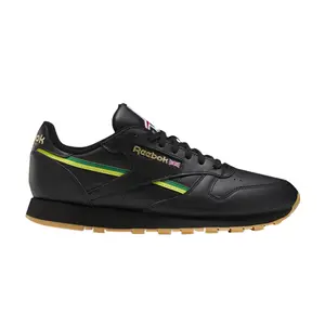 REEBOK Classic Leather Jamaican Flag Sneakers - Black