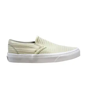 VANS Classic Slip-on Moto Leather Sneakers - Cream