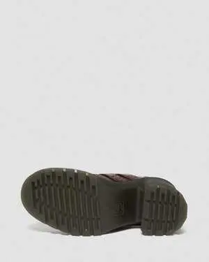 Dr. Martens Eviee Leather Mary Jane Heeled Shoes - Brown