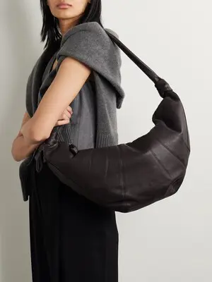 LEMAIRE Croissant Large Paneled Textured-leather Shoulder Bag