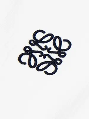 Loewe Anagram Embroidered Ribbed Stretch-cotton Turtleneck Tank
