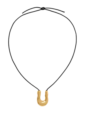 Agmes Wishbone Pendant Necklace - Gold