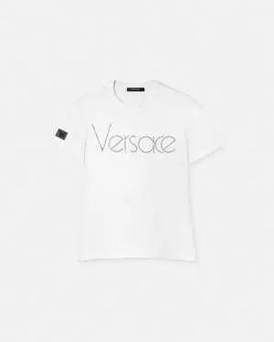 Versace Versace Crystal 1978 Re-Edition Logo T-Shirt White