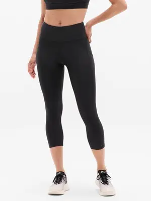Athleta Interval Stash High Rise Capri - Black