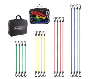 STALWART 16 Piece Bungee Cord Set Assortment Of 4 Sizes - One-color