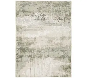 ORIENTAL WEAVERS Linden Place Green Abstract Modern/casual 5'3'x 7'6' Rug - One-color