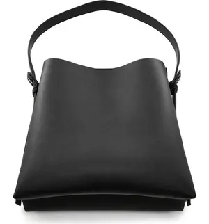 Mango Buckle Detail Faux Leather Shopper