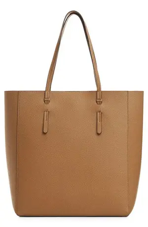Mango Faux Leather Shopper Tote