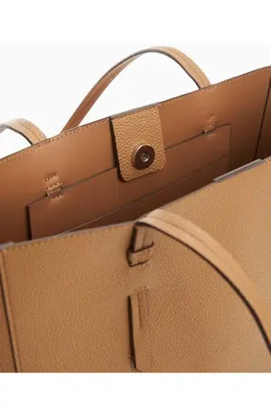 Mango Faux Leather Shopper Tote