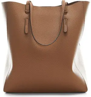 Mango Faux Leather Shopper Tote