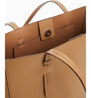 Mango Faux Leather Shopper Tote