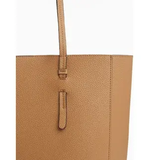 Mango Faux Leather Shopper Tote