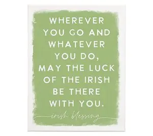 SINCERE SURROUNDINGS 17' Wherever You Go Green Wrapped Canvas - One-color