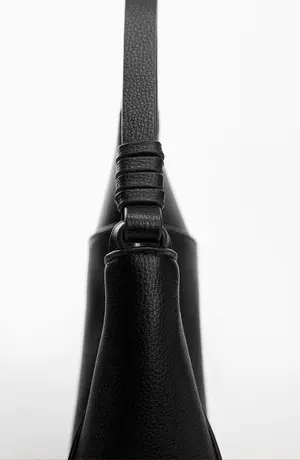 Mango Faux Leather Shoulder Bag