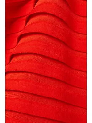 Alaïa Layered Knitted Maxi Dress - Red