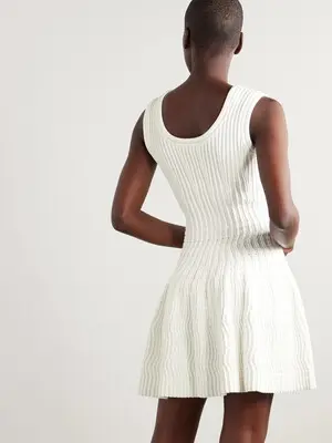 Alaïa Ribbed Stretch-knit Mini Dress