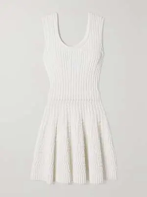 Alaïa Ribbed Stretch-knit Mini Dress