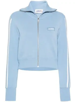 AUTRY Intarsia-logo Zip-up Cardigan