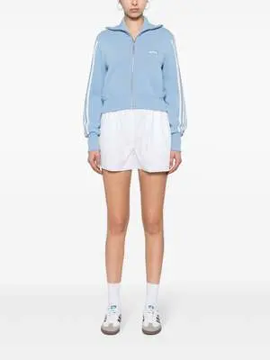 AUTRY Intarsia-logo Zip-up Cardigan