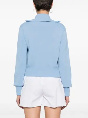 AUTRY Intarsia-logo Zip-up Cardigan