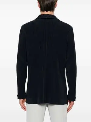 Issey Miyake Single-breasted Plissé Blazer - Blue