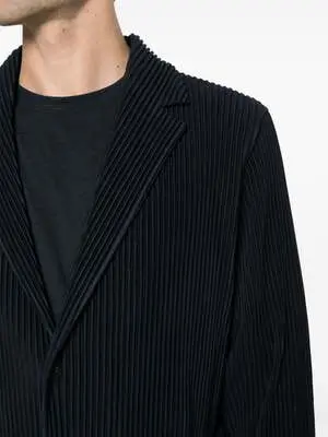 Issey Miyake Single-breasted Plissé Blazer - Blue