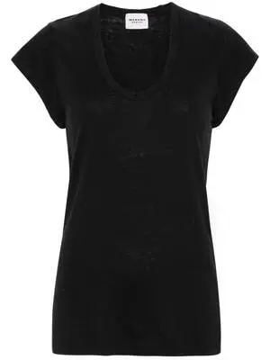 MARANT ETOILE Zankou Linen T-shirt - Black