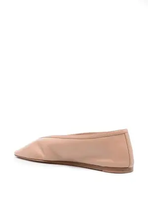 Le Monde Beryl Luna Leather Ballerinas - Neutrals