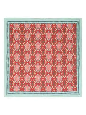 Drole De Monsieur Graphic-print Cotton Scarf - Red