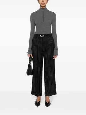 Brunello Cucinelli Monili Detail High Neck Jumper - Grey